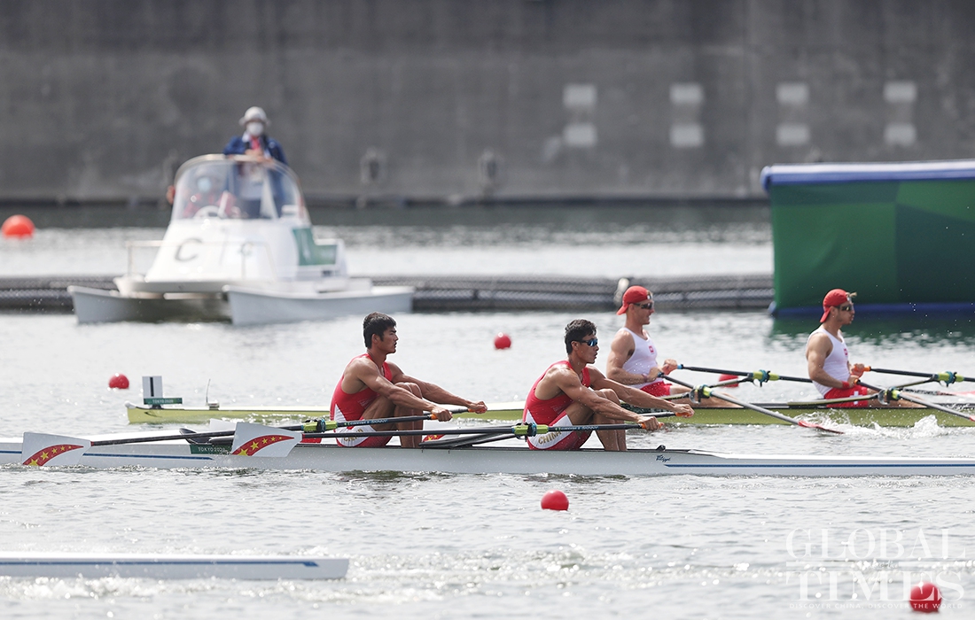 China wins first Olympic medal in men's scull event in Tokyo - Global Times