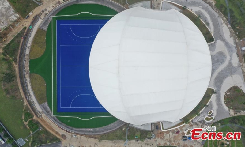 Aerial view of 2022 Asian Games' hockey stadium - Global Times