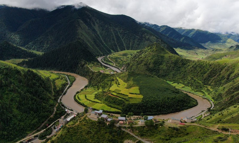 Aerial view of Bainma County in NW China's Qinghai Province - Global Times