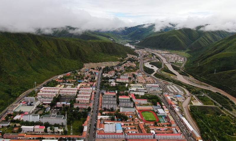 Aerial view of Bainma County in NW China's Qinghai Province - Global Times