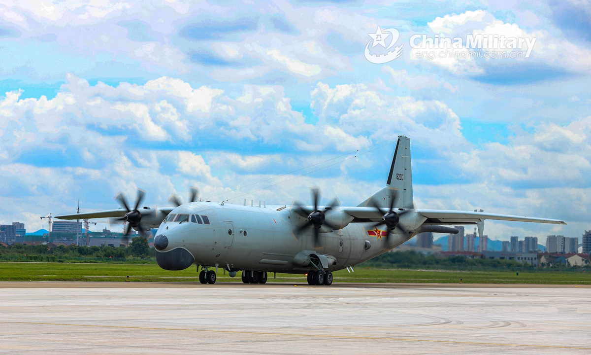 Naval aviation aircraft in flight training - Global Times