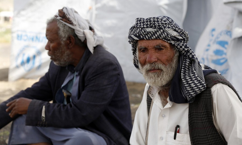 Yemenis in IDP camps face severe shortage of water, food - Global Times