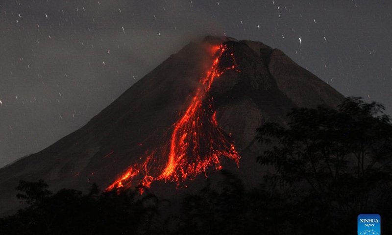 Indonesia's Mount Merapi spews volcanic materials in Magelang - Global Times
