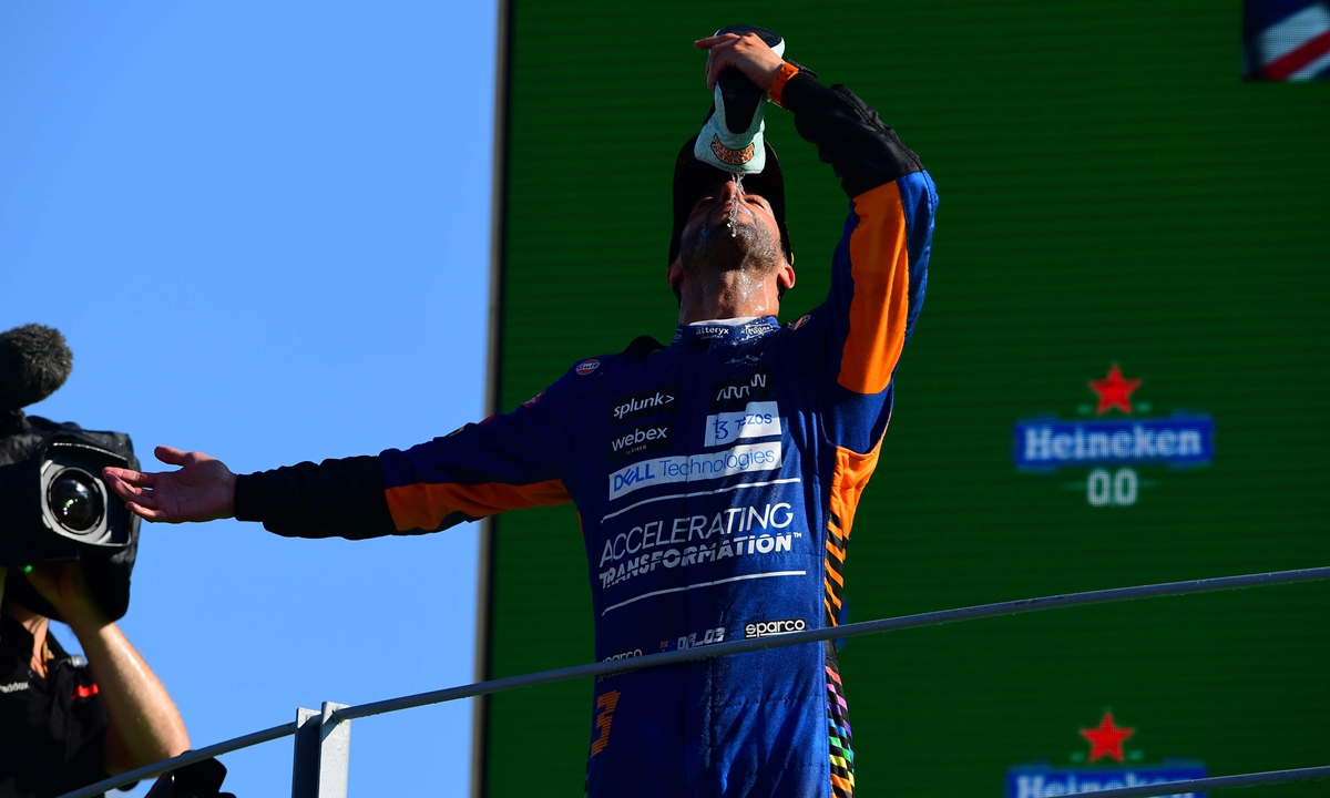 Ricciardo wins at Monza in McLaren 1-2 - Global Times