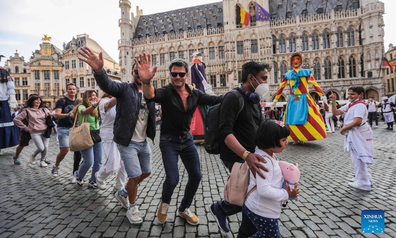 People celebrate Festival of Folklore in Brussels - Global Times