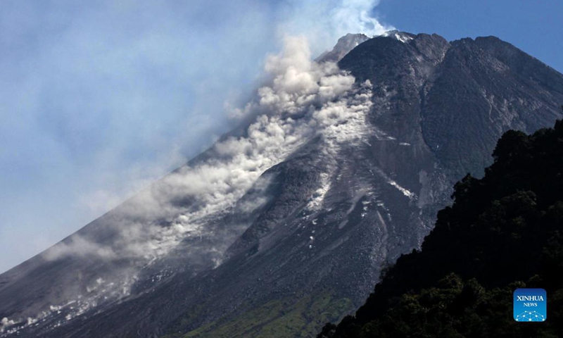 Mount Merapi spews volcanic materials in Yogyakarta, Indonesia - Global ...