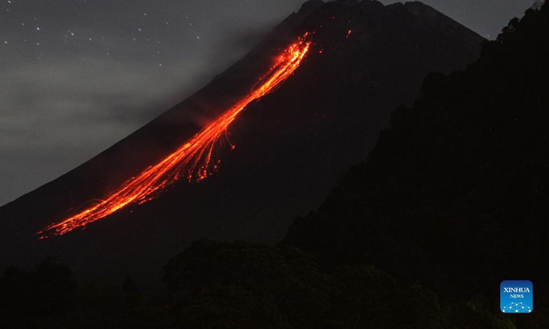 Mount Merapi spews volcanic materials in Yogyakarta, Indonesia - Global ...