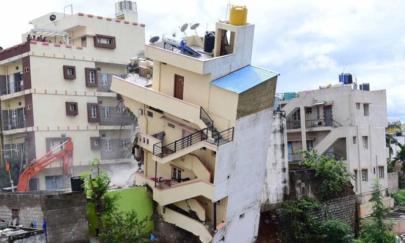 Residential building collapses in Bangalore, India - Global Times