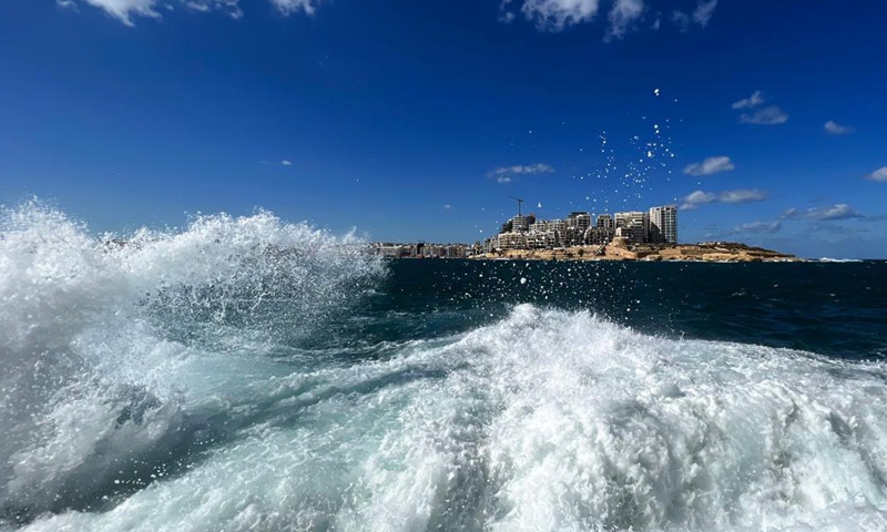View of high wave along coast of Valletta, Malta - Global Times