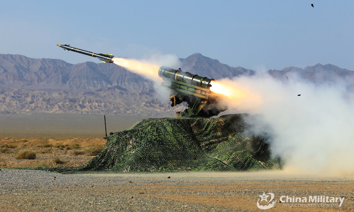 Air defense brigade holds live-fire exercise - Global Times