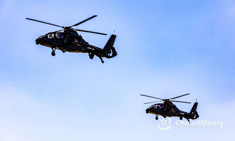 Army aviation troops conduct flight training - Global Times