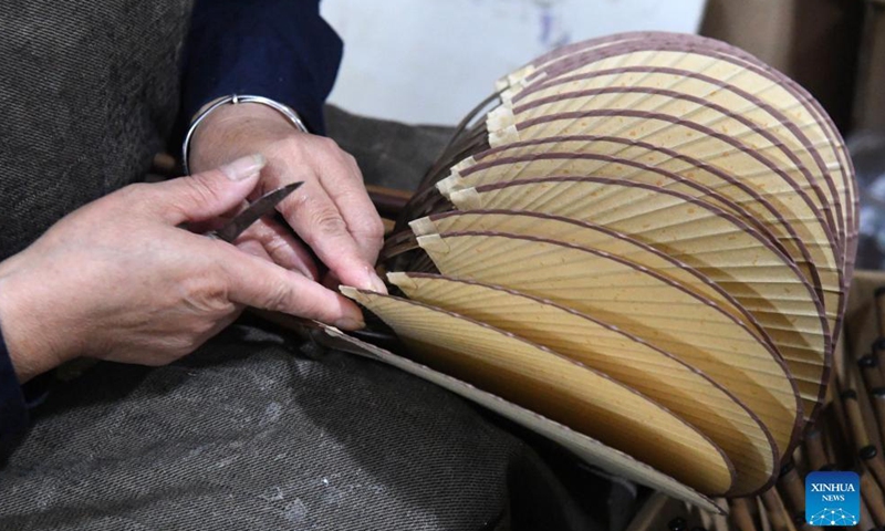 Making of Guilin bamboo circular fan in S China's Guangxi - Global Times