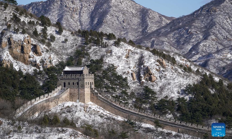 Great Wall looks spectacular after snowfall - Global Times