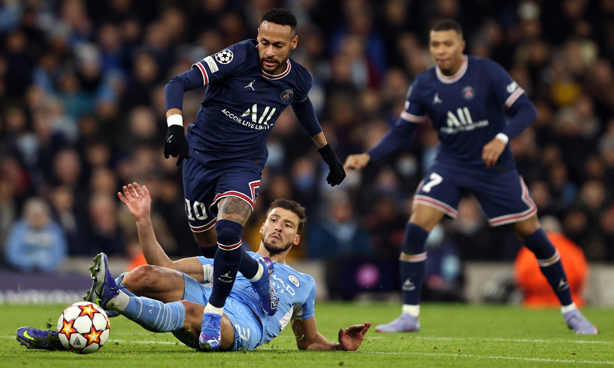 Man City, PSG into last 16 - Global Times