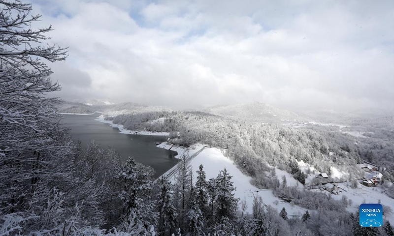 Snow scenery seen in Delnice, Croatia - Global Times