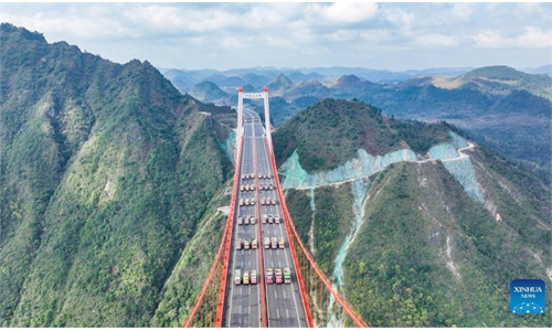 Yangbaoshan bridge in SW China carries out static load test - Global Times