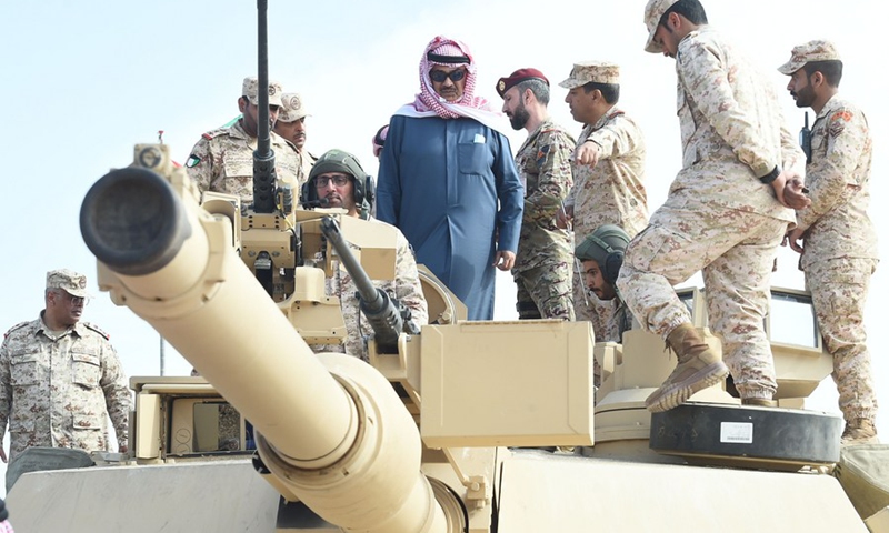 Kuwaiti PM inspects military drill in Jahra - Global Times