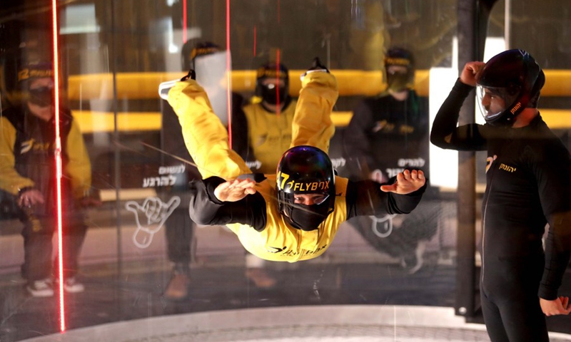 Indoor skydiving in vogue in Israel - Global Times