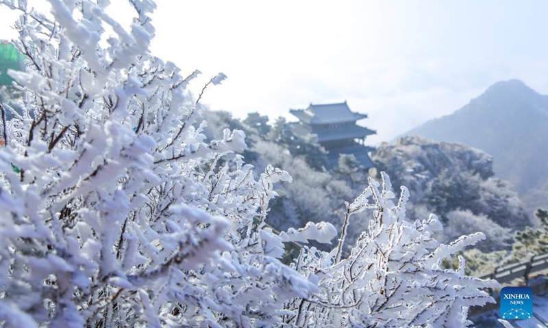 Snow scenery at Taishan Mountain, east China - Global Times