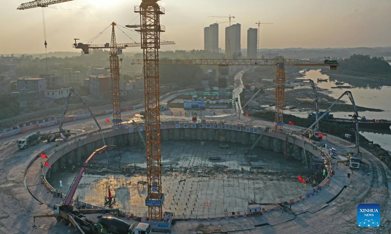 Cross-sea bridge under construction in China's Guangxi - Global Times