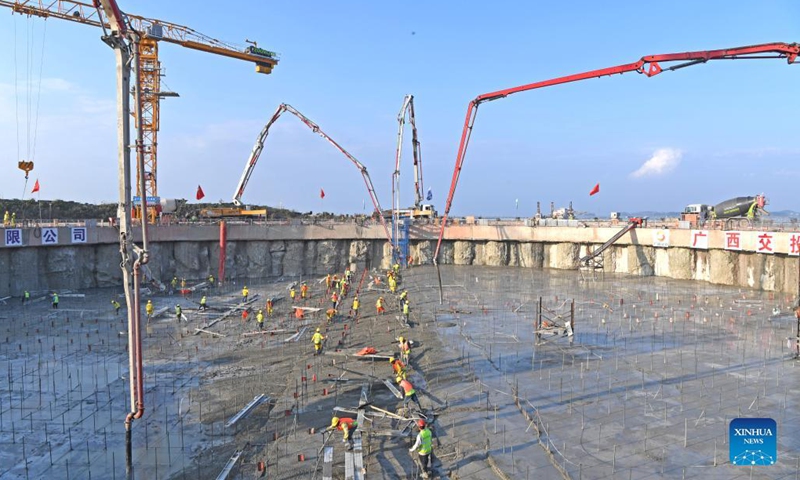 Cross-sea bridge under construction in China's Guangxi - Global Times