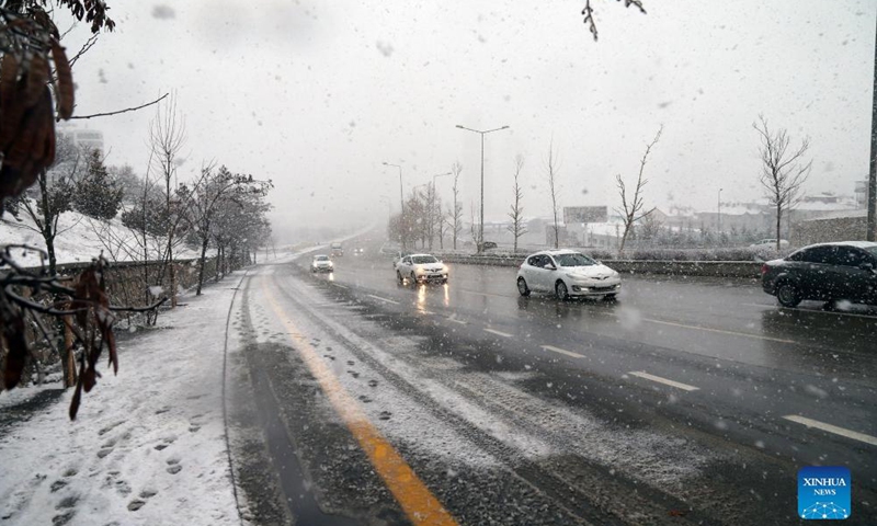 Ankara witnesses first heavy snow of this winter - Global Times