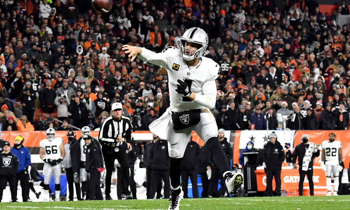 Raiders edge Browns - Global Times