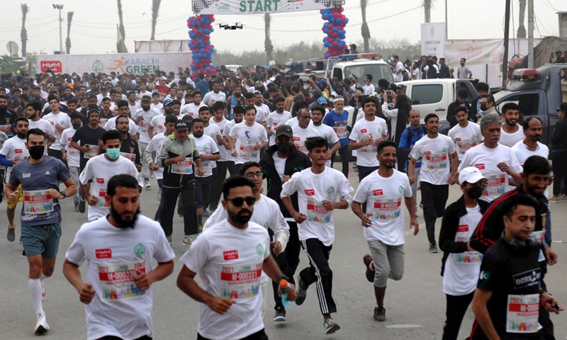 "Run For Green" -- "Karachi Green Marathon" held in Pakistan - Global Times