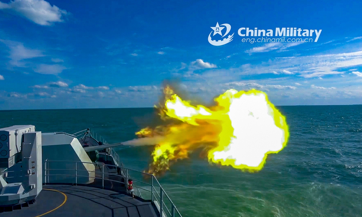 Frigate flotilla organizes maritime live-fire training - Global Times