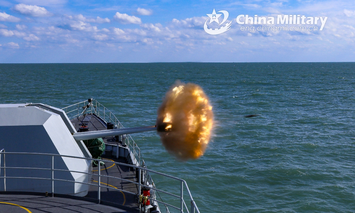 Frigate flotilla organizes maritime live-fire training - Global Times