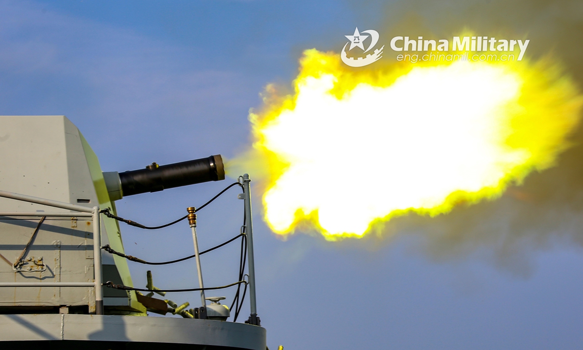 Frigate flotilla organizes maritime live-fire training - Global Times