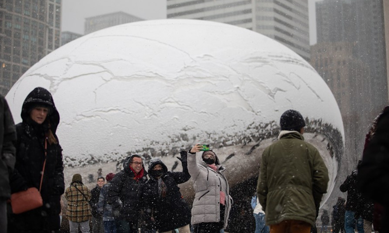 Winter storm hits US Chicago - Global Times