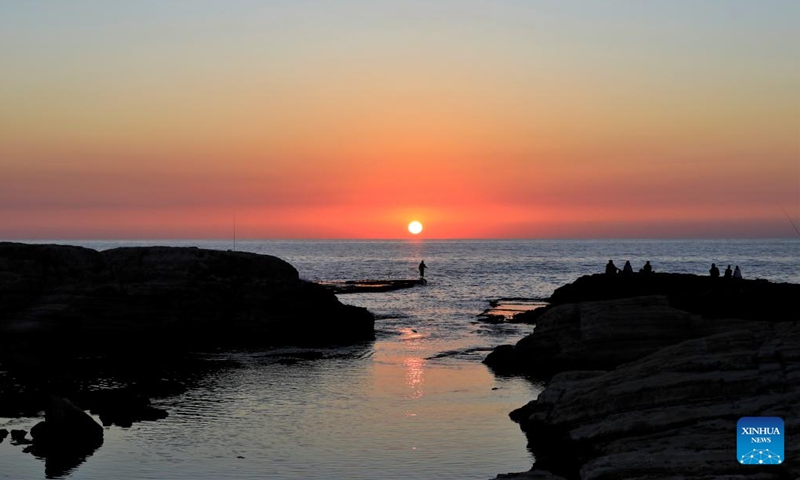 Sunset views at coast of Beirut, Lebanon - Global Times