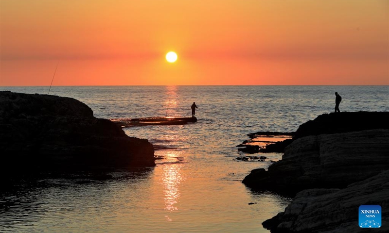 Sunset views at coast of Beirut, Lebanon - Global Times