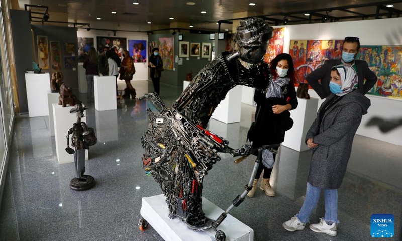 People visit Egypt's 1st World Art Forum in Cairo - Global Times