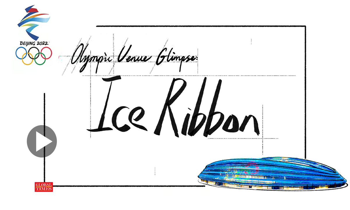 Glimpse at an Olympic venue: Ice Ribbon - Global Times