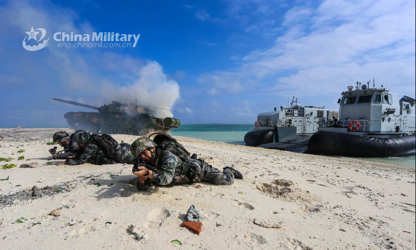 Naval group, army brigade coordinate in combined combat training ...