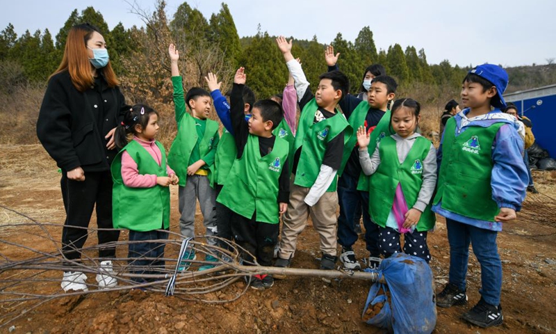 Tree-planting event held at wasted quarry in Tianjin - Global Times