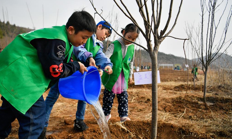 Tree-planting event held at wasted quarry in Tianjin - Global Times