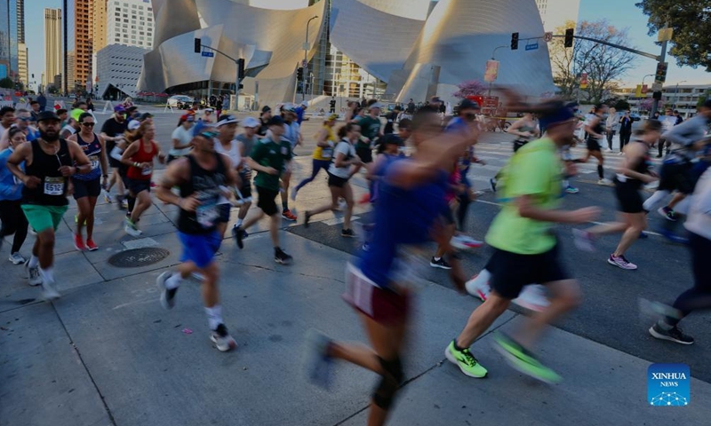 Runners participate in 37th Los Angeles Marathon - Global Times