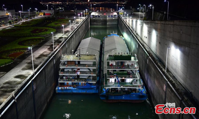 Three Gorges ship lock resumes double-line - Global Times