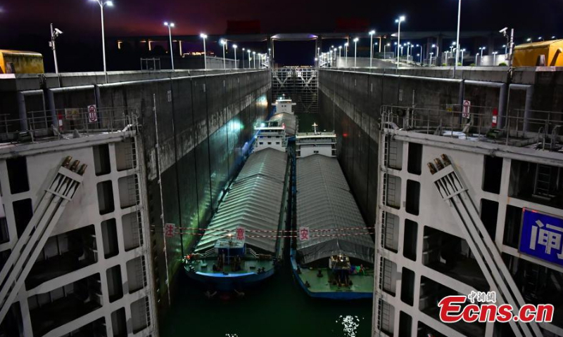 Three Gorges ship lock resumes double-line - Global Times
