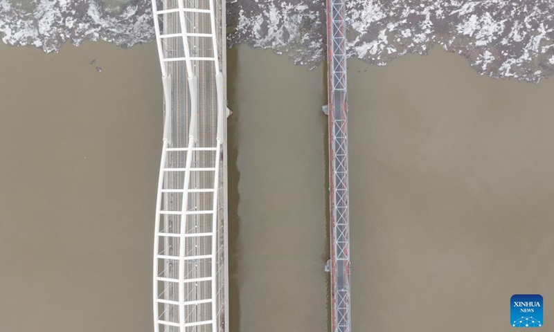 Ice flow occurs in Harbin section of Songhua River in NE China - Global ...