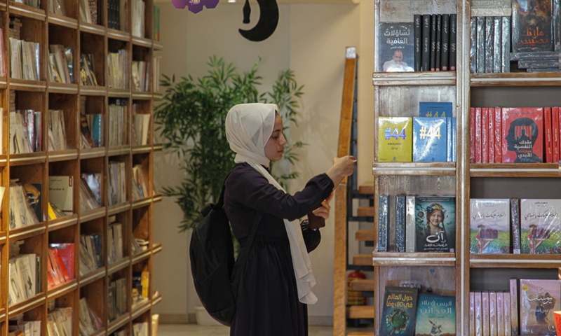 Gaza library reopens upon ruins after bombing - Global Times