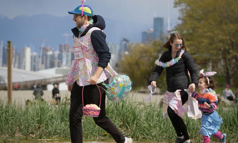 People take part in Big Easter Run in Vancouver - Global Times