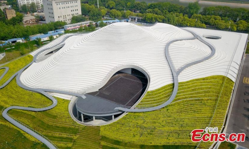 Aerial view of 'silver terrace'-shaped art museum in Wuhan - Global Times