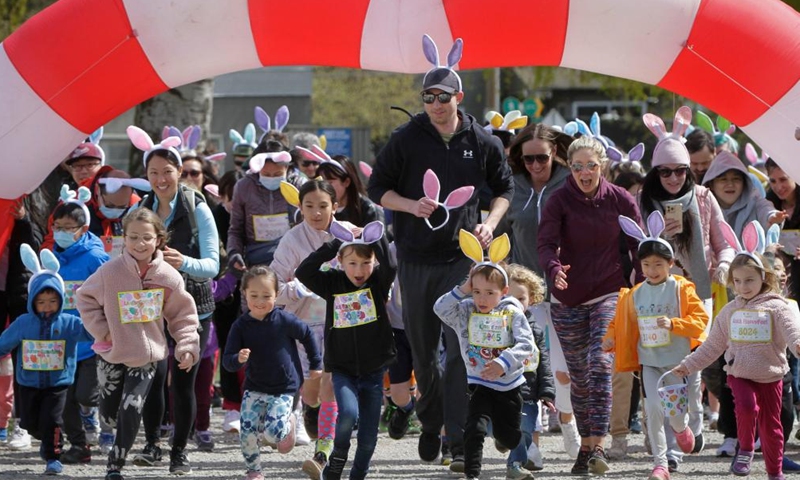 People take part in Big Easter Run in Vancouver - Global Times