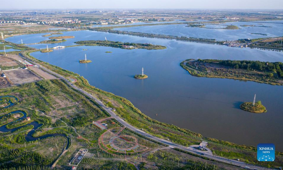 Scenery of Xinghai Lake in Shizuishan City, NW China's Ningxia - Global ...