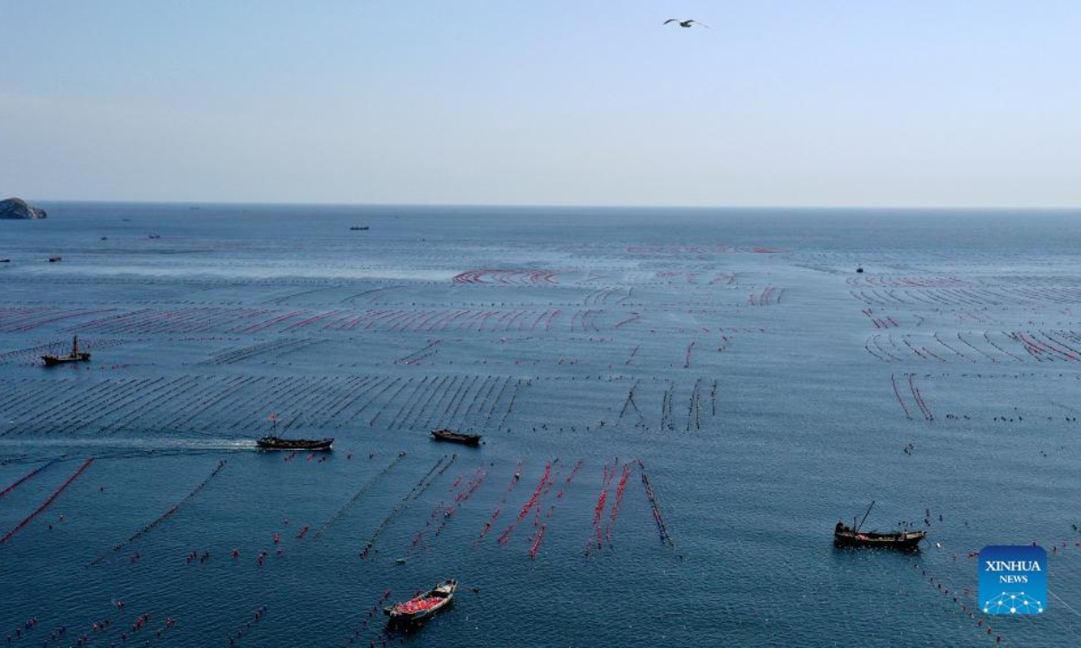 Marine ranch in Haiyangdao Township of Changhai County in Dalian, NE ...