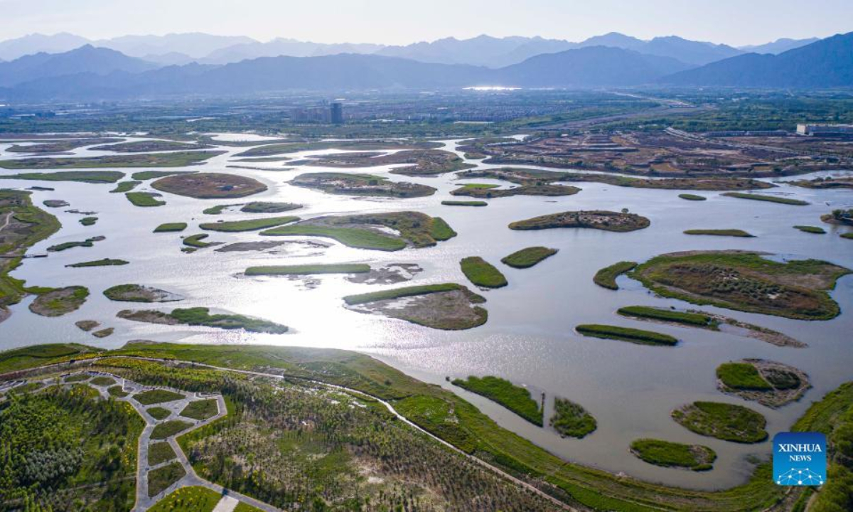 Scenery of Xinghai Lake in Shizuishan City, NW China's Ningxia - Global ...